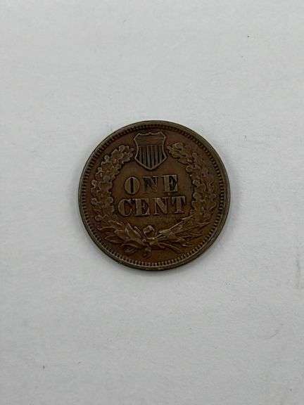 1869, 9 over 9 Indian Head Penny - Baer Auctioneers - Realty, LLC