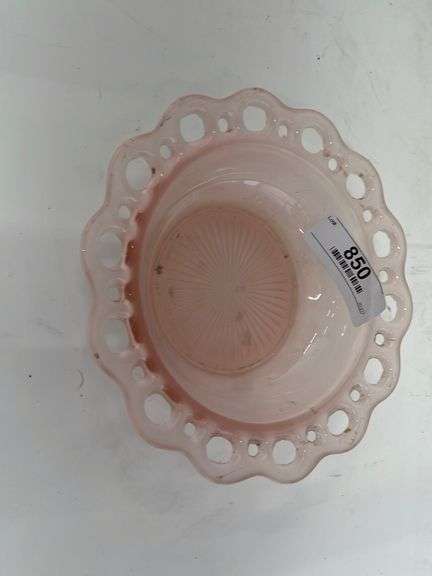 Fluted Pink Depression Bowl - Baer Auctioneers - Realty, LLC