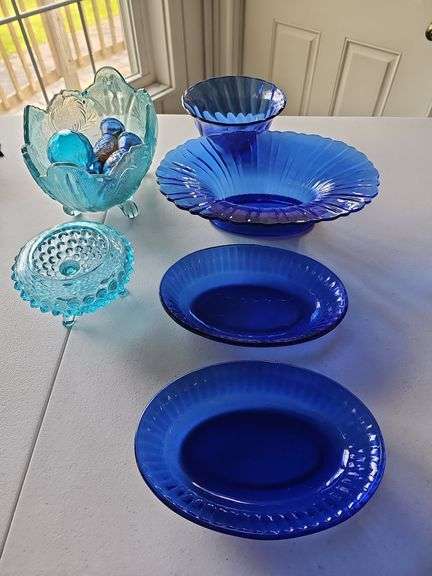 Blue Glassware - Baer Auctioneers - Realty, LLC