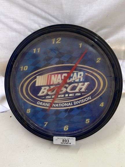 Nascar Busch Clock - Baer Auctioneers - Realty, LLC