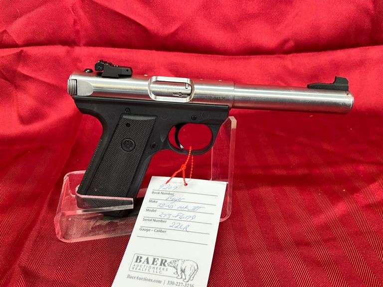 Ruger 22/45 Mk III 22LR Pistol - Baer Auctioneers - Realty, LLC