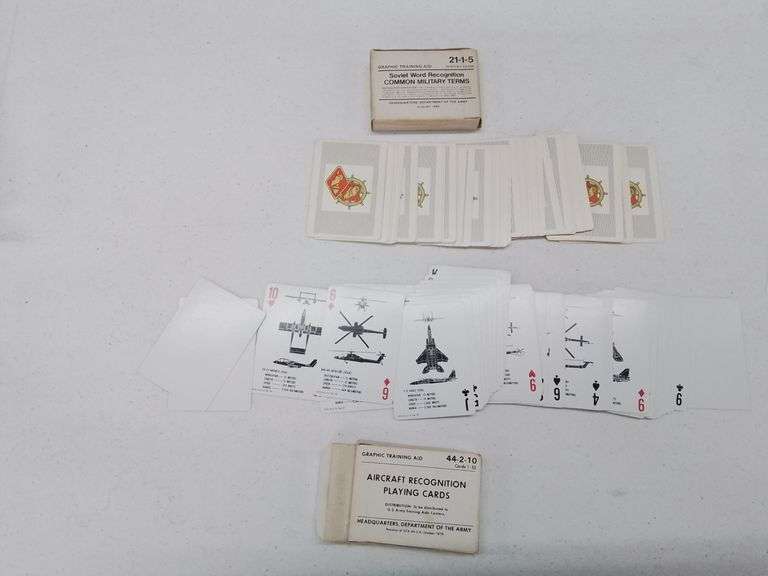2 packs military training cards - Baer Auctioneers - Realty, LLC