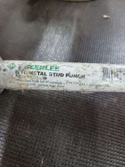 Greenlee Stud Punch - Baer Auctioneers - Realty, LLC