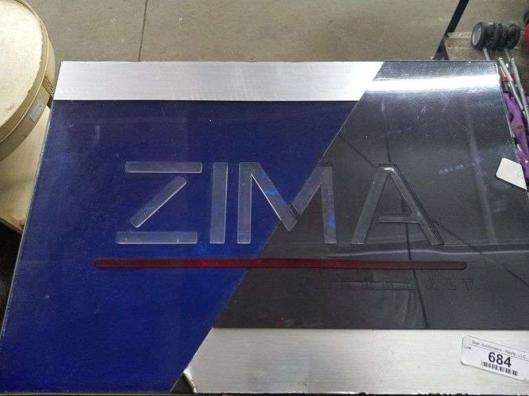 Zima light-up Sign - Baer Auctioneers - Realty, LLC