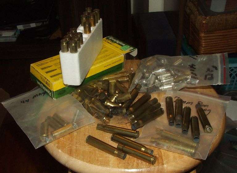 Mixed Lot of Fired Brass & Live Rounds - Baer Auctioneers - Realty, LLC