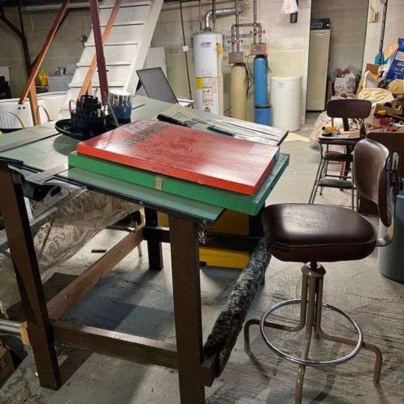 Drafting Table, Rulers, Drafting Accessories - Baer Auctioneers ...