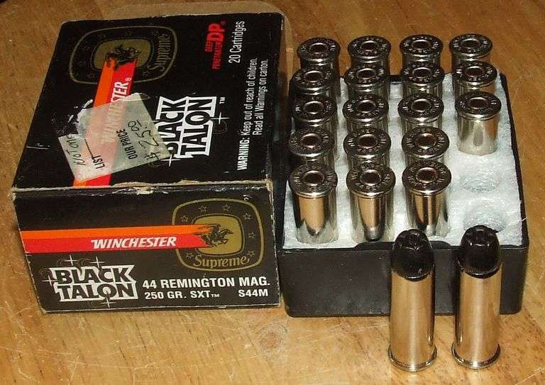 20 Rounds Winchester Black Talon 44 Mag. - Baer Auctioneers - Realty, LLC