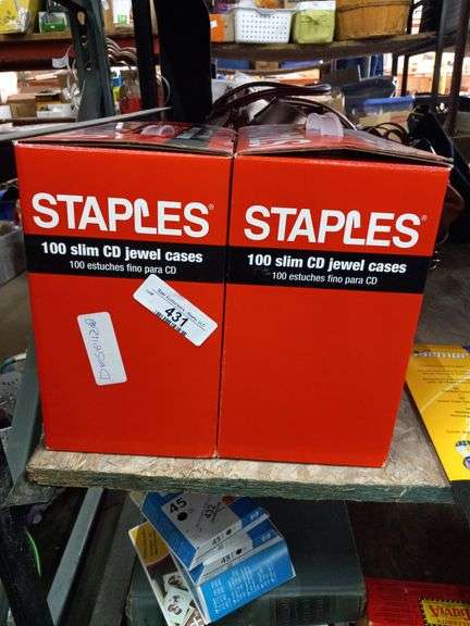 Staples 100 Slim CD Jewel Cases, CD-Rs - Baer Auctioneers - Realty, LLC