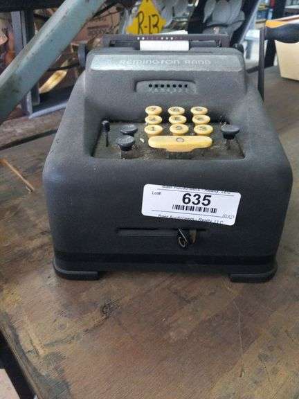 Vintage Remington Rand Adding Machine - Baer Auctioneers - Realty, LLC