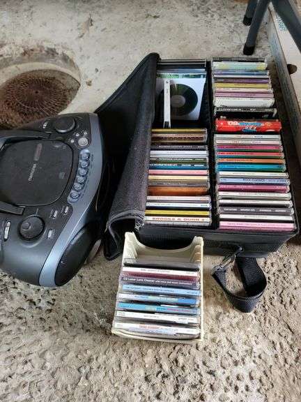 Case Of CDs And Radio CD Player - Baer Auctioneers - Realty, LLC