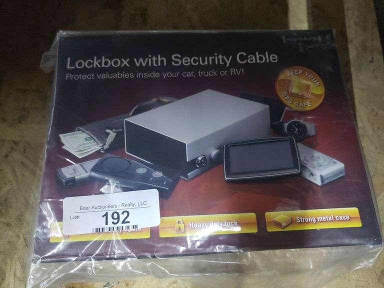 Lockbox With Security Cable - Baer Auctioneers - Realty, LLC