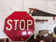 Stop Sign, Clocks, Screwdrivers, Sawhorse Brackets, Contents Of Left ...