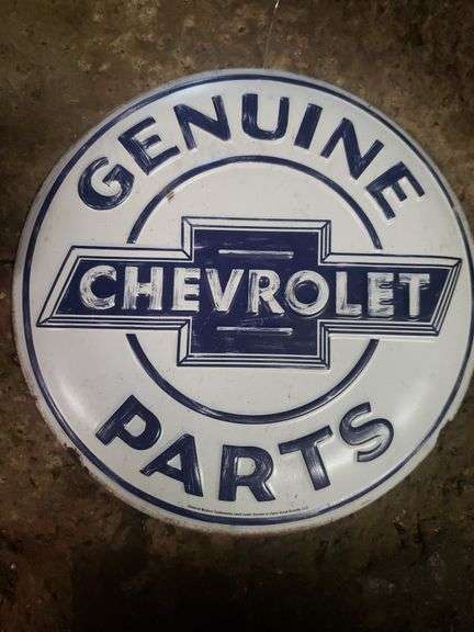 Metal Chevy Sign - Baer Auctioneers - Realty, LLC