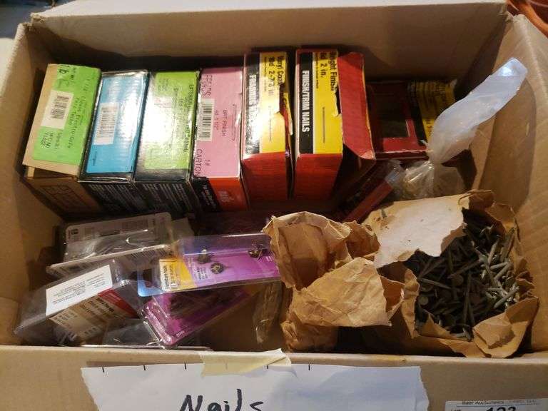 Box Of Assorted Nails - Baer Auctioneers - Realty, LLC