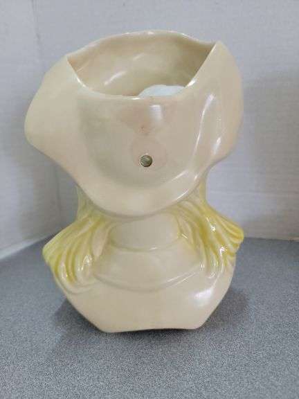 Vintage 1950s Ceramic Pottery Girl & Boy Chef Head Vase Wall Pocket ...