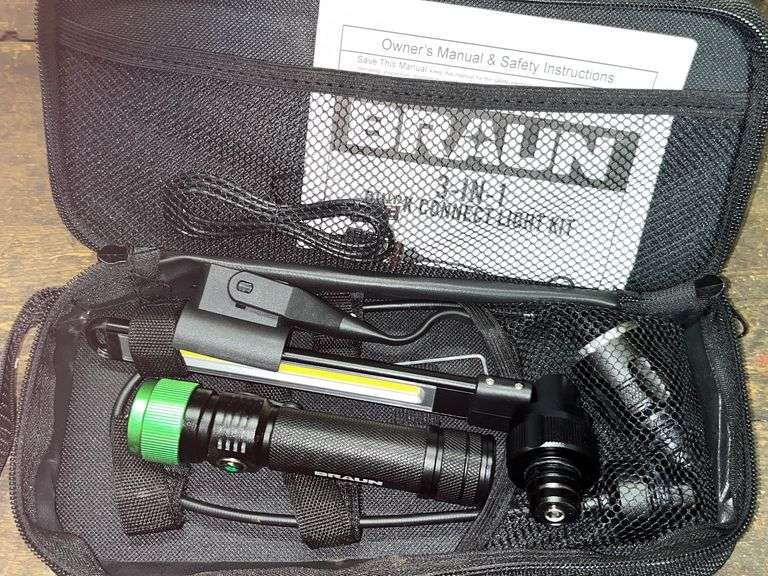 Braun 3-In-1 Quick Connect Light Kit With Bag - Baer Auctioneers ...