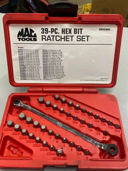 Mac Tools 39pc Hex Bit Ratchet Set - Baker Auctions & Real Estate, LLC