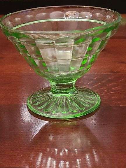 Green Uranium glass - Baker Auctions & Real Estate, LLC