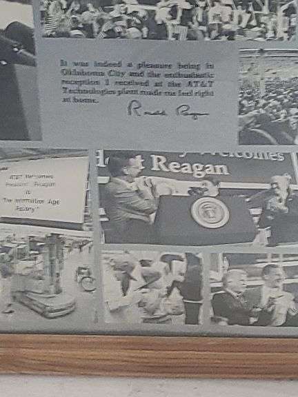 Ronald Regan framed collage photo - Baker Auctions & Real Estate, LLC
