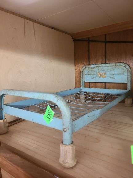 Vintage metal doll bed, Doll-E-Bed by Amsco, 1950s Antique Metal Doll ...