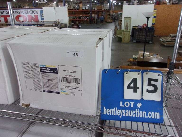 CASES: BRIGHT SOLUTIONS LEMON ZIP DISINFECTANT RTU - 12 X 1 QUART (2X ...