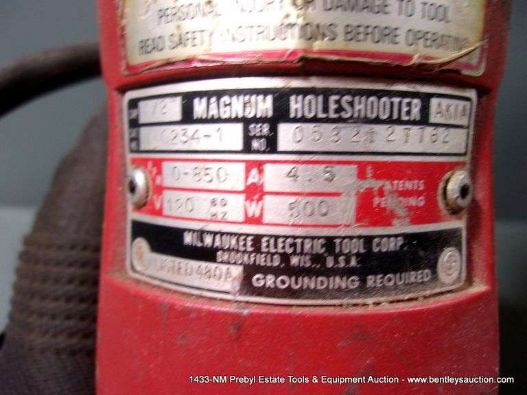 MILWAUKEE 0234-1 MAGNUM HOLE SHOOTER - ELECTRIC - Bentley & Associates, LLC