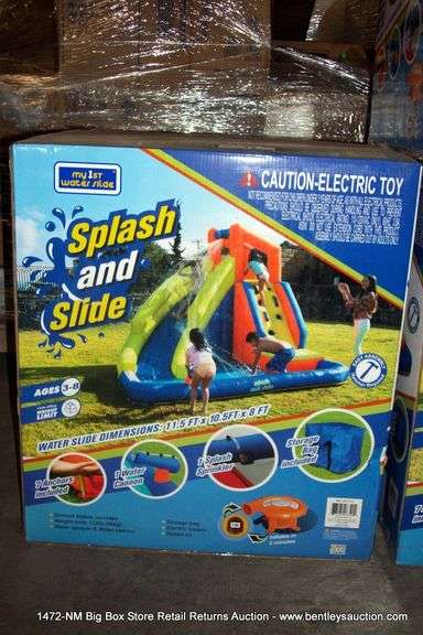 SPORTS POWER SPLASH & SLIDE WATER SLIDE ELECTRIC MODEL: 2517-C, 11' 1/2 ...
