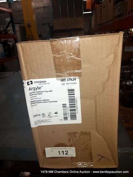 BOX: COVIDEN ARGYLE SUCTION CATHETER TRAY W/ CHIMNEY VALVE - Bentley ...
