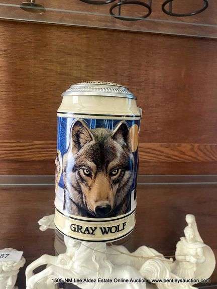 BUDWEISER GRAY WOLF BEER STEIN - Bentley & Associates, LLC