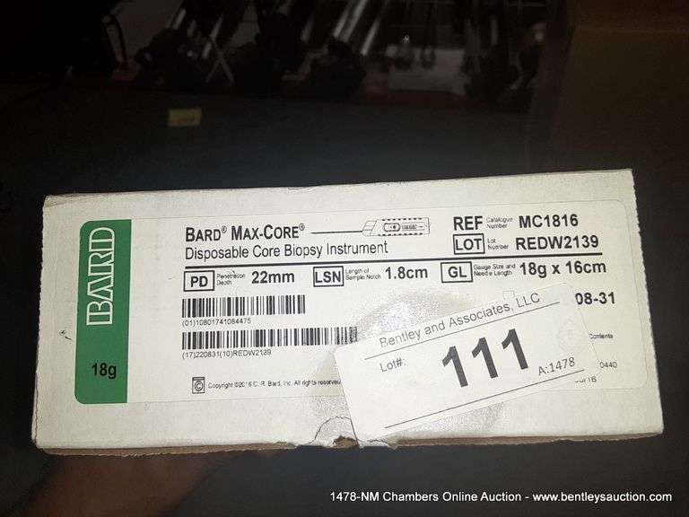 BARD MAX CORE DISPOSABLE CORE BIOPSY INSTRUMENT - Bentley & Associates, LLC