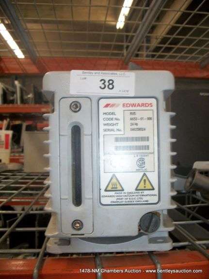 EDWARDS RV5 VACUUM PUMP - Bentley & Associates, LLC