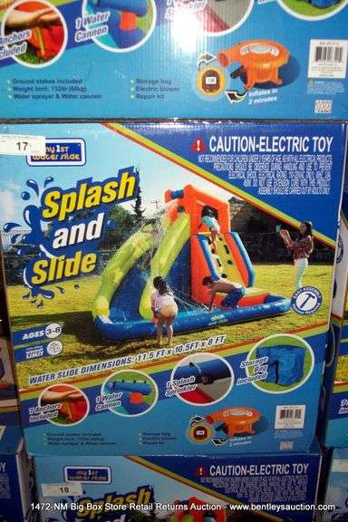 SPORTS POWER SPLASH & SLIDE WATER SLIDE ELECTRIC MODEL: 2517-C, 11'.5 ...