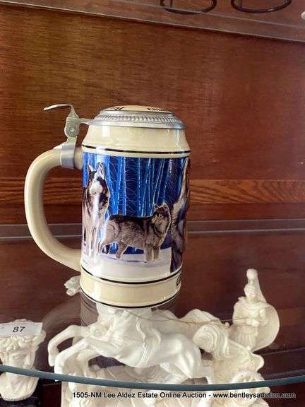 BUDWEISER GRAY WOLF BEER STEIN - Bentley & Associates, LLC