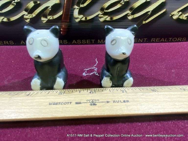 CERAMIC SALT & PEPPER PANDA BEAR, 2" TALL - Bentley & Associates, LLC