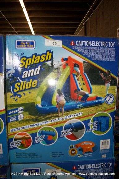 SPORTS POWER SPLASH & SLIDE WATER SLIDE ELECTRIC MODEL: 2517-C, 11'.5 ...