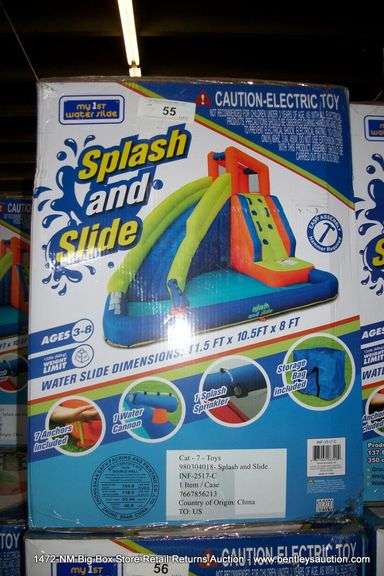 SPORTS POWER SPLASH & SLIDE WATER SLIDE ELECTRIC MODEL: 2517-C, 11'.5 ...