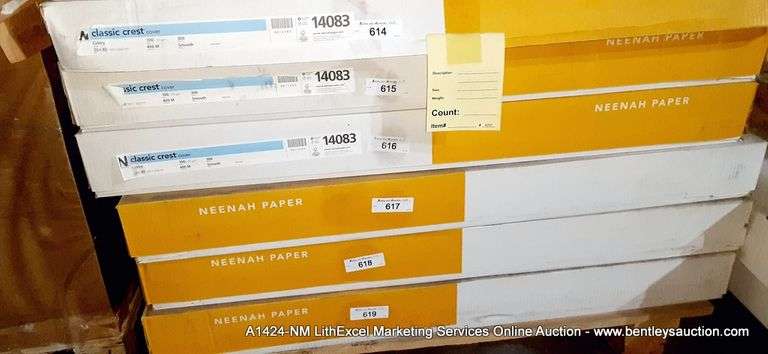 PALLET: PAPER - NEENAH CLASSIC CREST COVER - 26" X 40" - Bentley ...