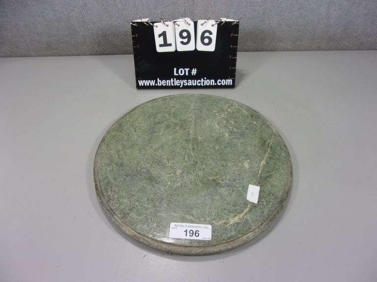 ROUND LIGHT GREEN SWIRL MARBLE PLANT STAND TOP, 15" ROUND - Bentley ...