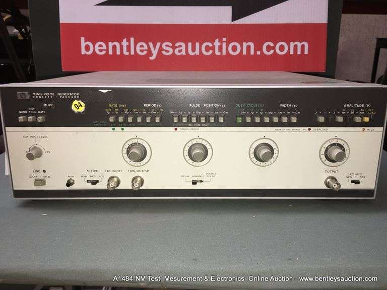 HP 214B PULSE GENERATOR - Bentley & Associates, LLC