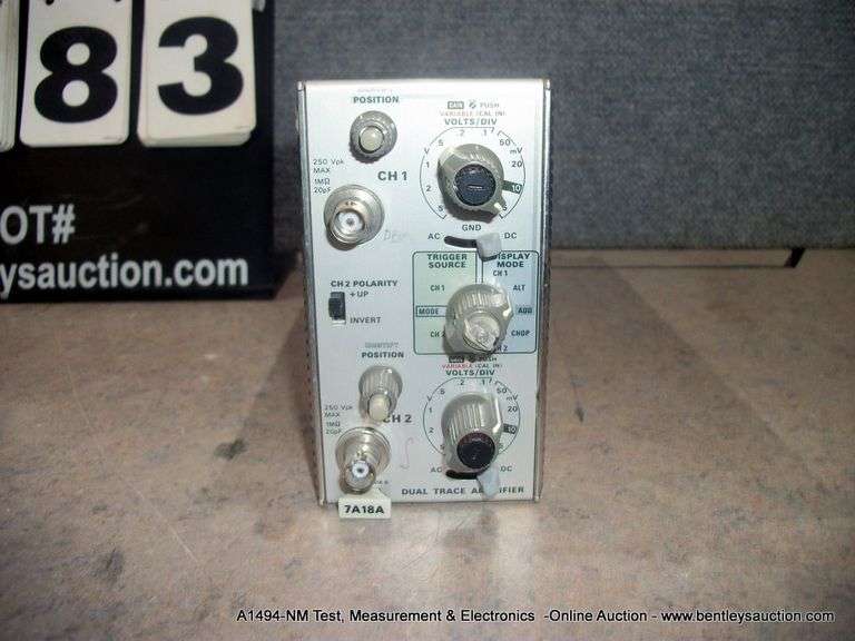 TEKTRONIX 7A18A DUAL TRACE AMPLIFIER - Bentley & Associates, LLC