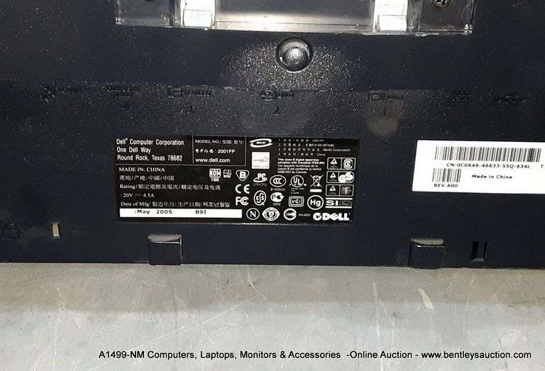 DELL 2001FP LCD - NO POWER SUPPLY - Bentley & Associates, LLC