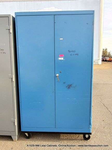 LYON 2-DOOR METAL CABINET-BLUE - Bentley & Associates, LLC