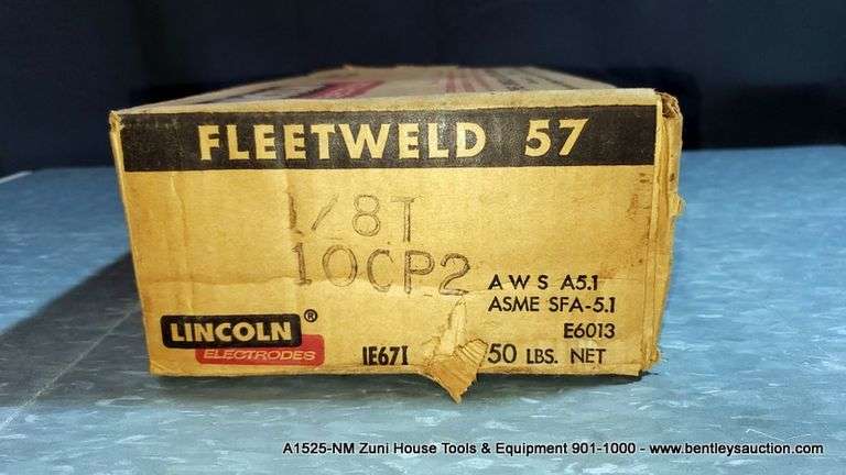 BOX: FLEETWELD 57 WELDING RODS BY LINCOLN ELECTRIC - Bentley ...