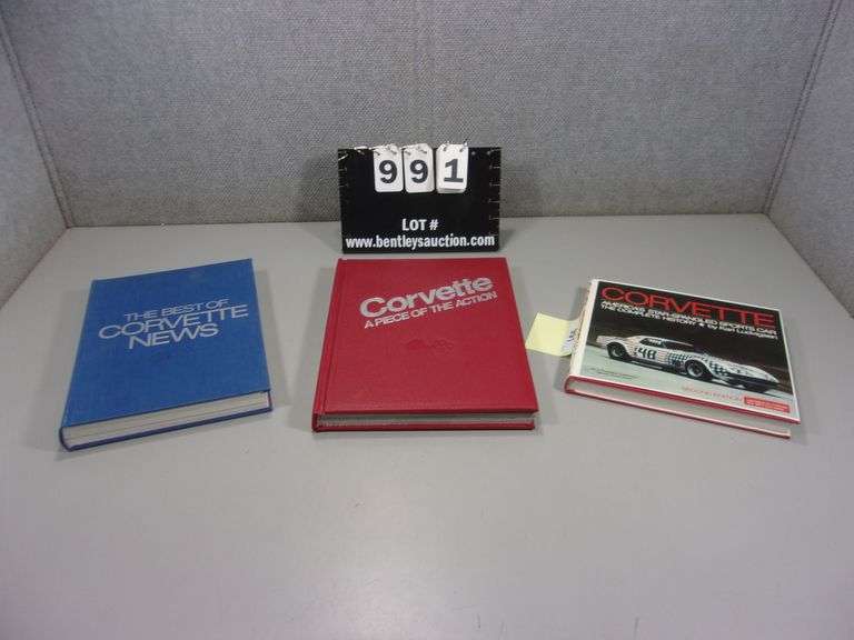 LOT: 3 AUTOMOTIVE HISTORY BOOKS - CORVETTE - A PIECE OF THE ACTION, THE BEST OF CORVETTE NEWS ...