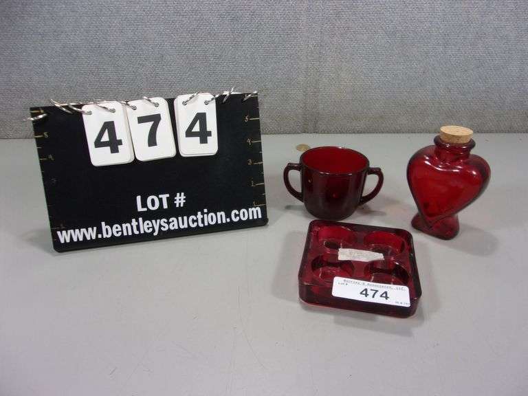 LOT: (3) PIECES-RUBY RED - Bentley & Associates, LLC