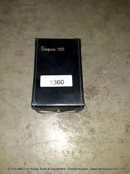 SIMPSON 160 OHM-VOLT METER - Bentley & Associates, LLC