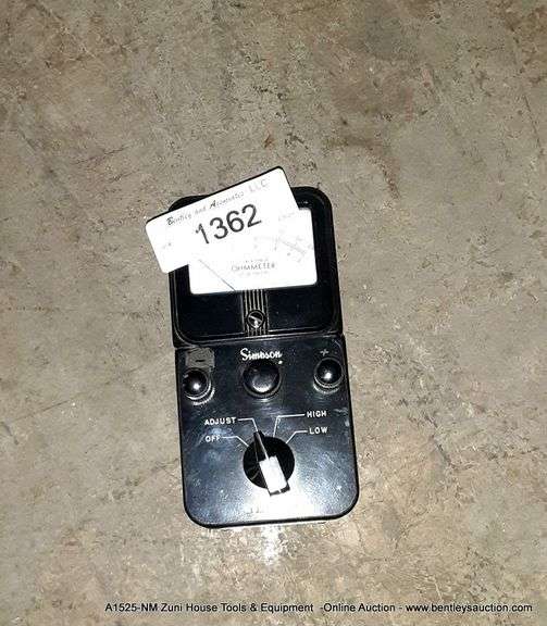 SIMPSON 362 LOW RANGE OHMMETER LOW DRAIN - Bentley & Associates, LLC