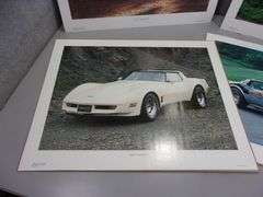 LOT: 5 SHOWROOM MODEL POSTERS - CORVETTES - 16" X 20" - Bentley ...