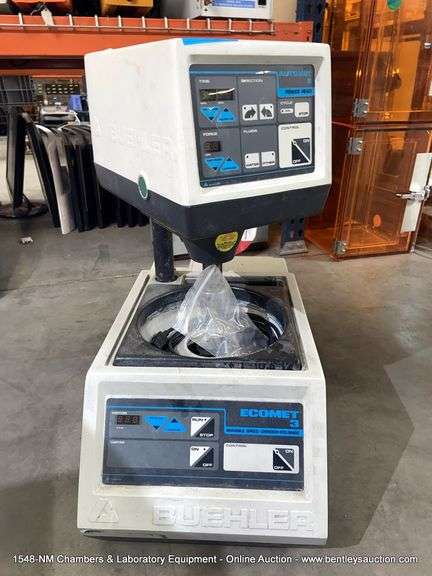 BUEHLER ECOMET 3 VARIABLE SPEED GRINDER-POLISHER W/ AUTOMET 2 POWERHEAD ...