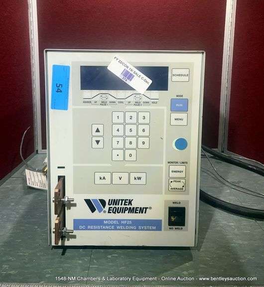 UNITEK EQUIPMENT HF25 DC RESISTANCE WELDING SYSTEM - Bentley ...